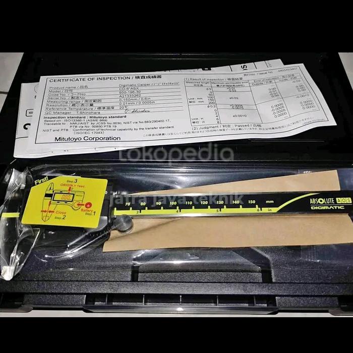 Jual Digimatic Caliper Mitutoyo 500 196 30 ASX CD 6" 0-150mm Sigmat ...