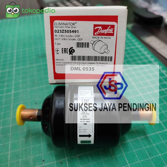 Jual Filter Drier Danfoss DML 053S 3/8in Part No. 023Z505491 - Jakarta ...