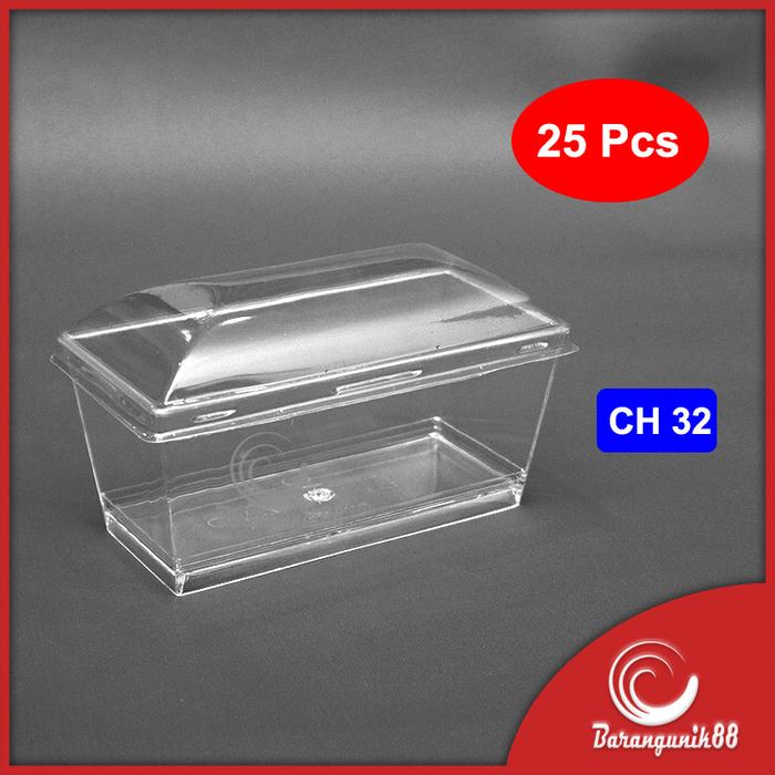 Jual [25 Pcs] Jelly Cup Gelas Puding Agar-agar Persegi CH 32 Lid 140 ml ...