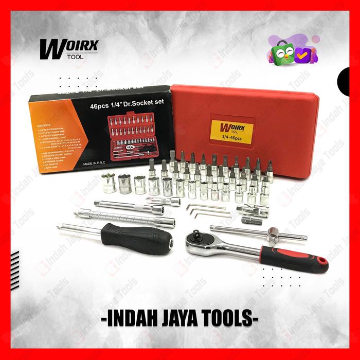 Promo MURAH Kunci Sok Set 46 Pcs 1/4" - Mata Obeng Socket Sock Motor ...