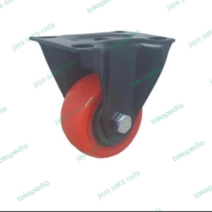 Jual Roda pu merah 2 inch mati ball bearing beban roda 50 kg - Jakarta ...