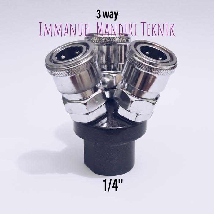 Jual Quick coupler cabang 3 drat dalam 1/4 / 3 way quick coupler - Jakarta Barat - Immanuel ...