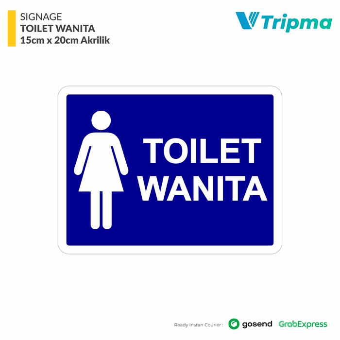 Jual Rambu/ Sign Toilet Wanita 15cm x 20cm - Akrilik/ Acrylic 2mm ...