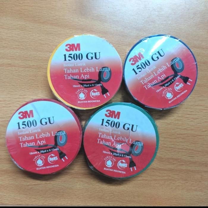 Jual 3M isolasi listrik tahan panas 1500 GU warna merah,kuning,hijau,Biru) - Kota Bandung ...