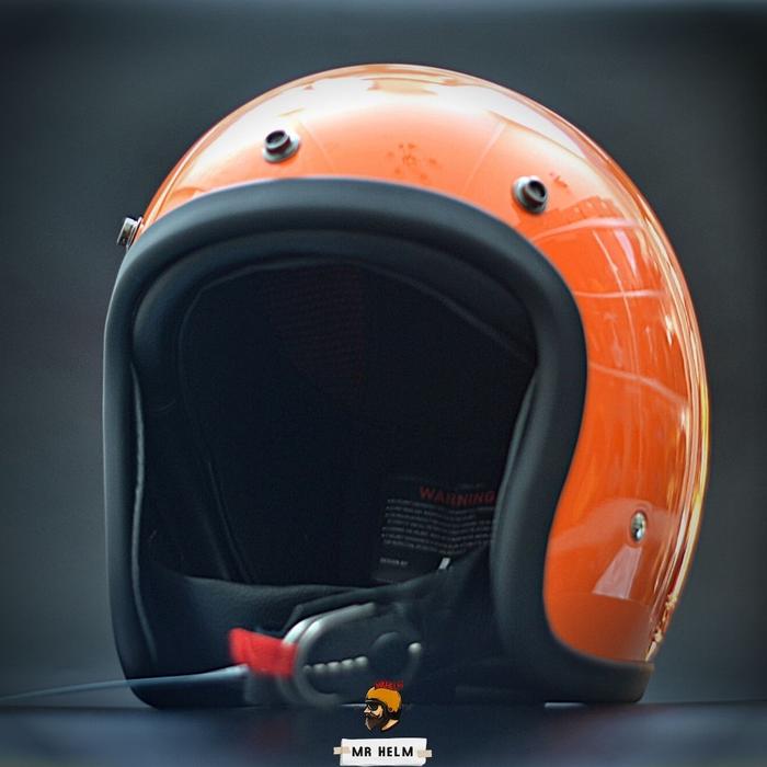 Jual HELM RETRO SLIMHEAD LUBRO TX500 SNI (MR HELM) - Orange - Kota ...