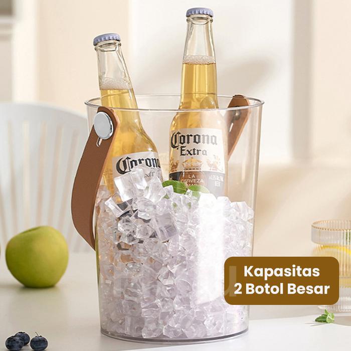 Jual Halu Ember Bir Ice Bucket Ember Es Batu Bahan Plastik Bening ...