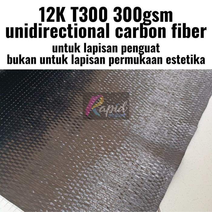Jual Serat Karbon Asli 12K T300 Searah Unidirectional 300 gsm Carbon ...
