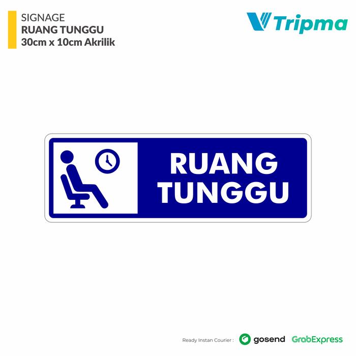 Jual Rambu / Sign Ruang Tunggu 30cm x 10cm - Akrilik - Kota Bandung ...