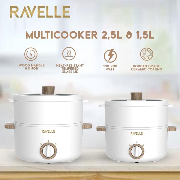 Jual Ravelle Panci Listrik Multicooker - Panci Portable Multifungsi 1 ...