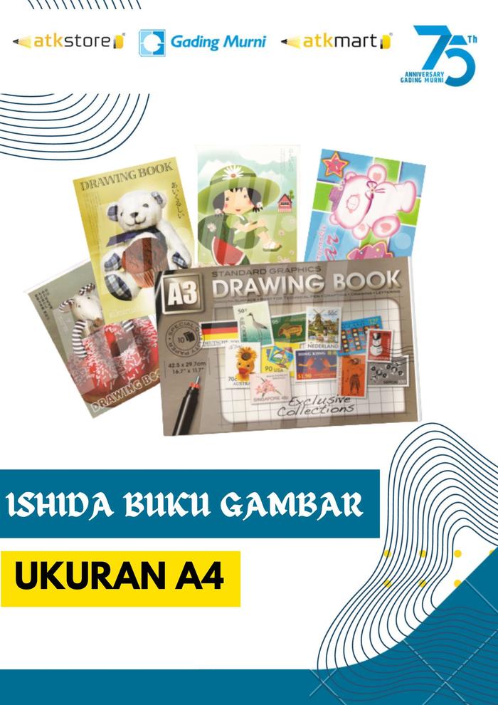 Jual BUKU GAMBAR/BUKU GAMBAR A4/DRAWING BOOK/BUKU GAMBAR ISHIDA/ISHIDA ...