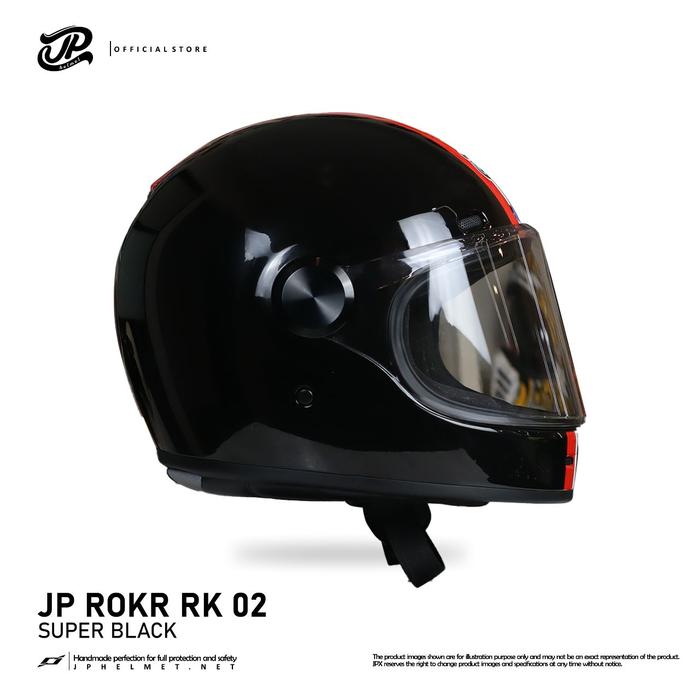 Promo Helm Fullface Retro JP Rokr - RK 02 - Super Black, L Cicil 0% 3x ...