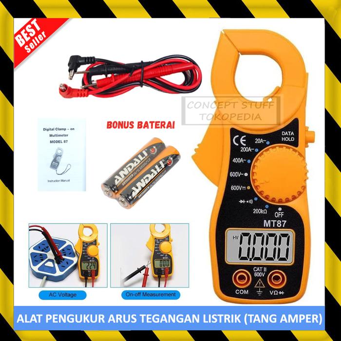 Jual TANG CEK ARUS AMPER AMPERE DIGITAL CLAMP MULTIMETER MULTI TESTER ...