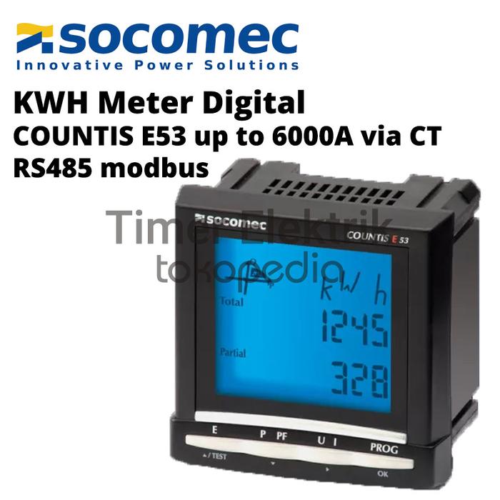 Jual KWH Meter Digital Socomec COUNTIS E53 up to 6000A via CT modbus RS485 - Jakarta Pusat ...