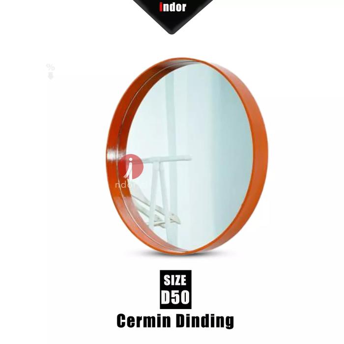 Jual Cermin Dingin Bulat Aesthetic Besar Diameter 50cm - Light brown ...