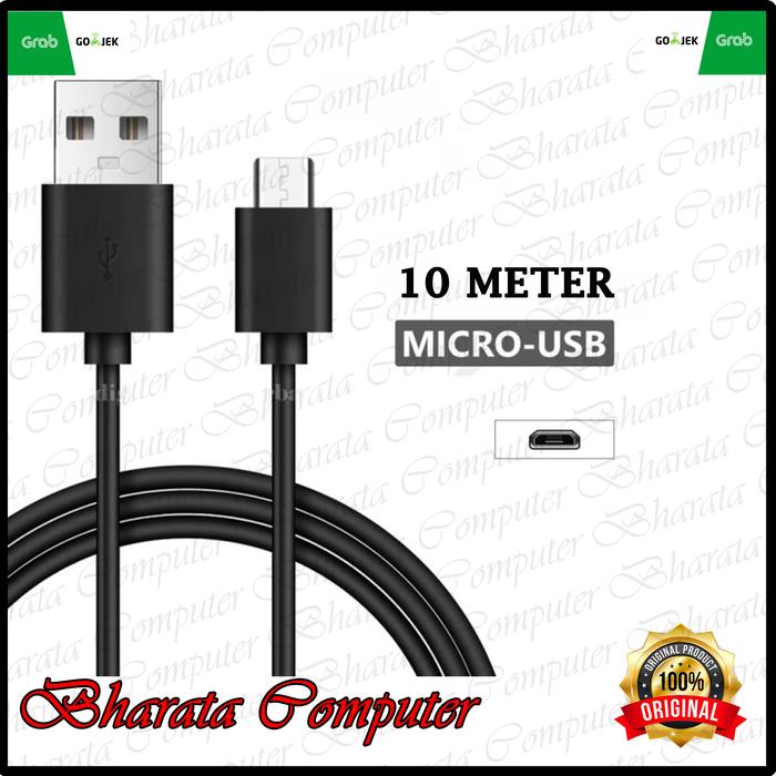 Jual Kabel Micro Usb 10 Meter Cable Power For Ip Camera Action Cam 10m ...