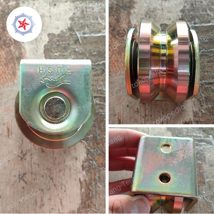 Jual RODA REL BESI BAJA 2 1/2" INCH MODEL V GROOVE UNTUK GERBANG PAGAR ...