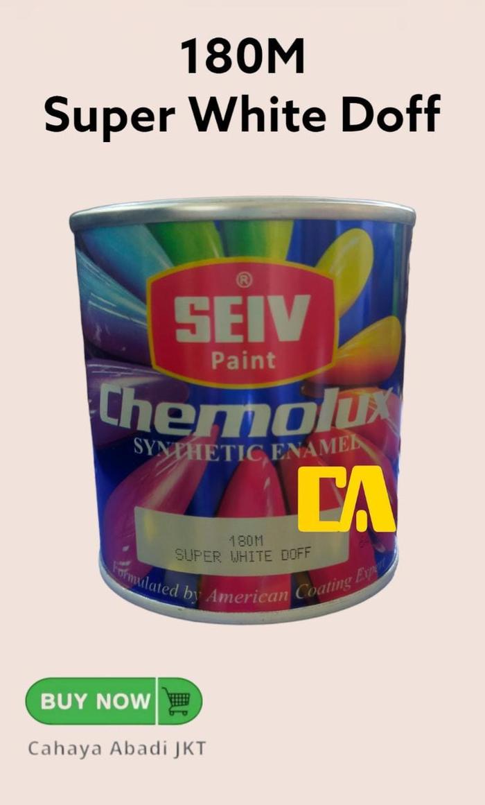 Jual Cat Minyak Kayu Besi SEIV 180M Super White DOFF 200ml - Jakarta ...