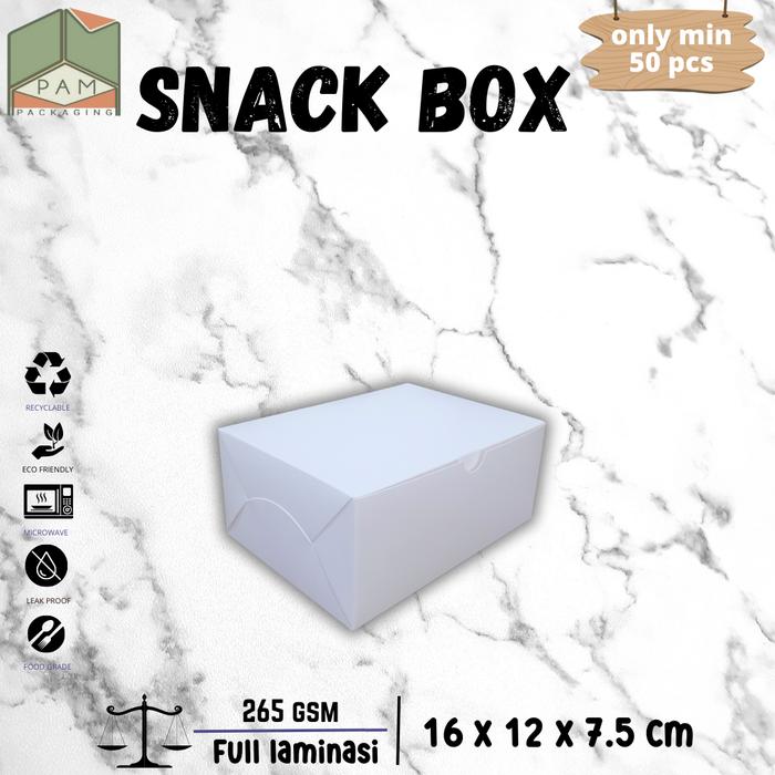 Jual Snack Box Ivory | Box Kue | Kemasan Kue | Kotak Kue | 265 gsm ...