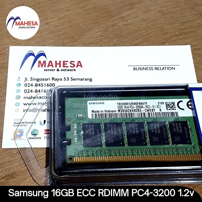 Jual Samsung 16GB ECC RDiMM PC3200 DDR4 3200Mhz REG M393A2K40DB3-CWEBY - Kota Semarang - Mahesa ...
