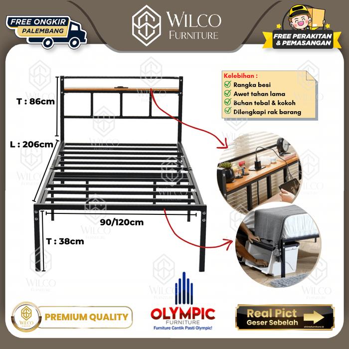 Jual Ranjang Rangka Kasur Besi ORB Kenzo / Divan Besi Olympic Palembang ...