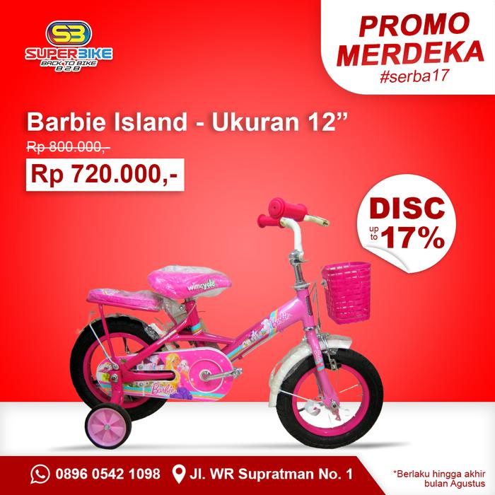 Jual Sepeda Mini Wimcycle Barbie Island Ukuran 12 Inch - Kota Makassar ...