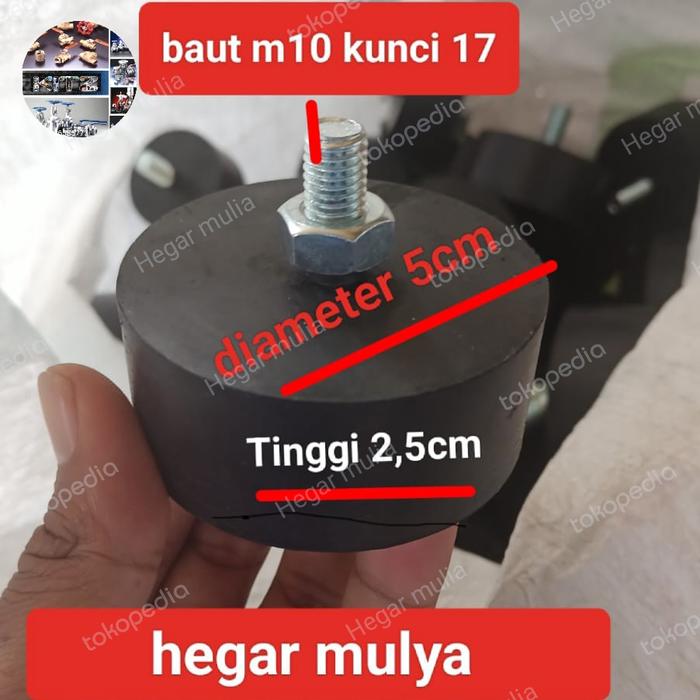 Promo KARET MOUNTING AC 25×50MM T2,5CM x D5CM BAUT 10MM ENGINE MONTING ...
