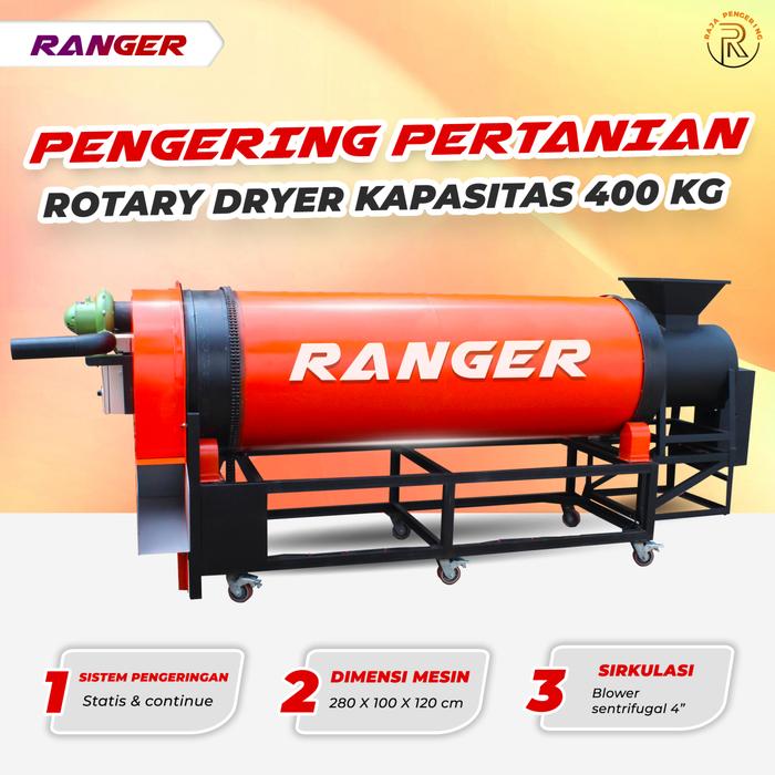 Jual Mesin Pengering Pertanian model putar / rotary dryer Kapasitas 400 ...