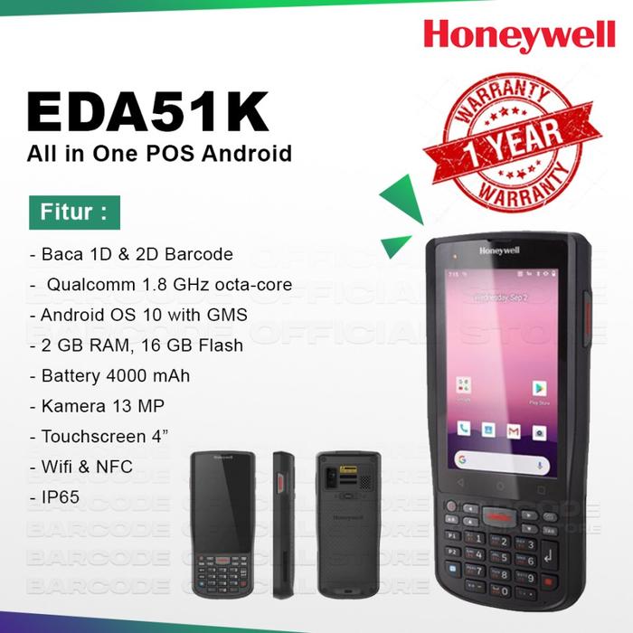 Promo Honeywell Scanpal EDA51K Scanner Barcode EDA51 K Android 2D Wifi NFC - EDA 51K Cicil 0% 3x ...
