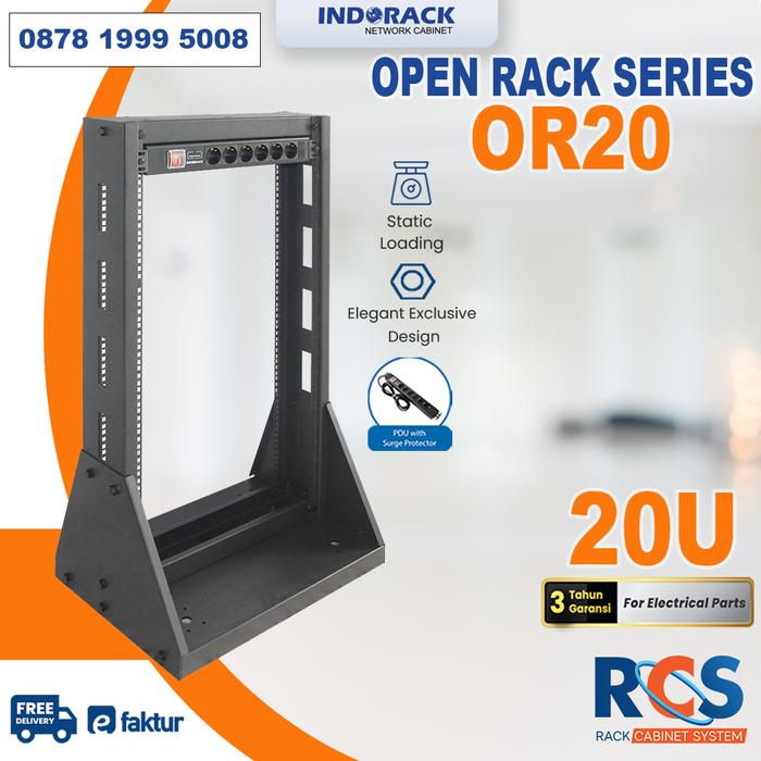 Jual OR20 Indorack Open Rack 20U Rack Server 19" Rak Server 19inch ...