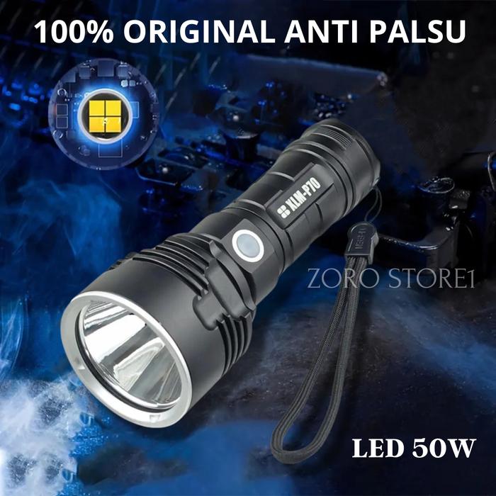 Jual Senter LED SWAT 50Watt Flashlight Berburu Super Terang Bisa di Cas ...