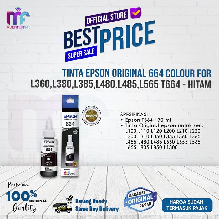 Jual Tinta Epson Colour 664 C, M, Y - For L110, L120,L210 Color ...