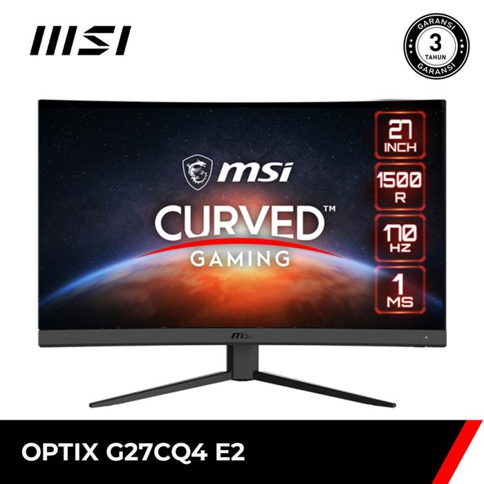Jual Monitor LED MSI OPTIX G27CQ4 E2 27inch 2K CURVED 170hz 1ms WQHD 1440p - Kota Medan ...
