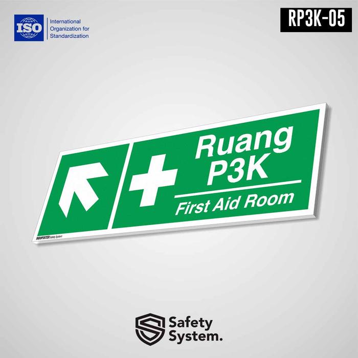 Jual Safety Sign Rambu K3 PVC - Nama Ruangan - Ruang Klinik P3K - Kiri ...