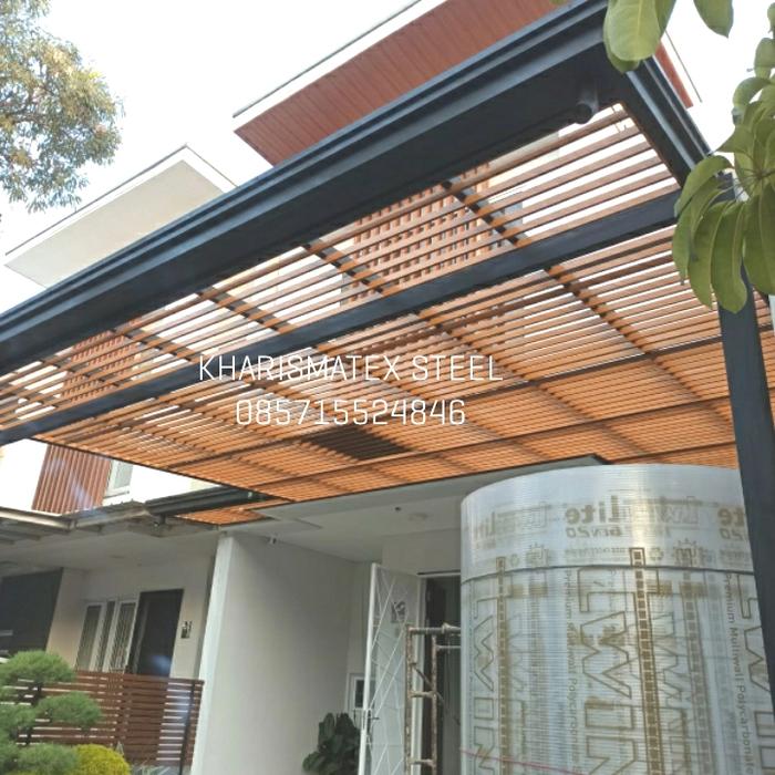 Jual kanopi atap polycarbonate Twinlite 10 mm dan kisi-kisi rangka ...