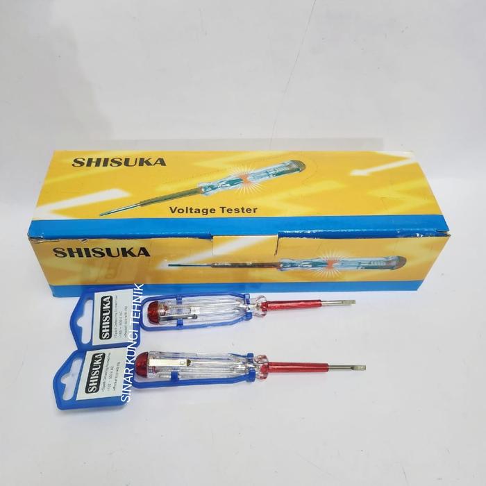 Jual Tespen Obeng Listrik SHISUKA / Obeng Tes Pen Tranparan Shisuka ...