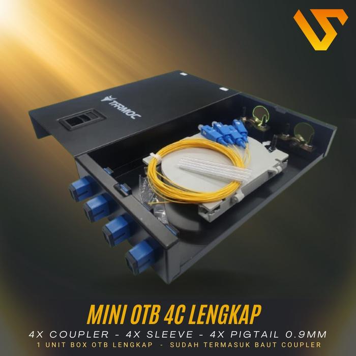 Jual Tarmoc Fiber Optic mini OTB 4 Core SC|Roset FO Besi 4C Lengkap ...