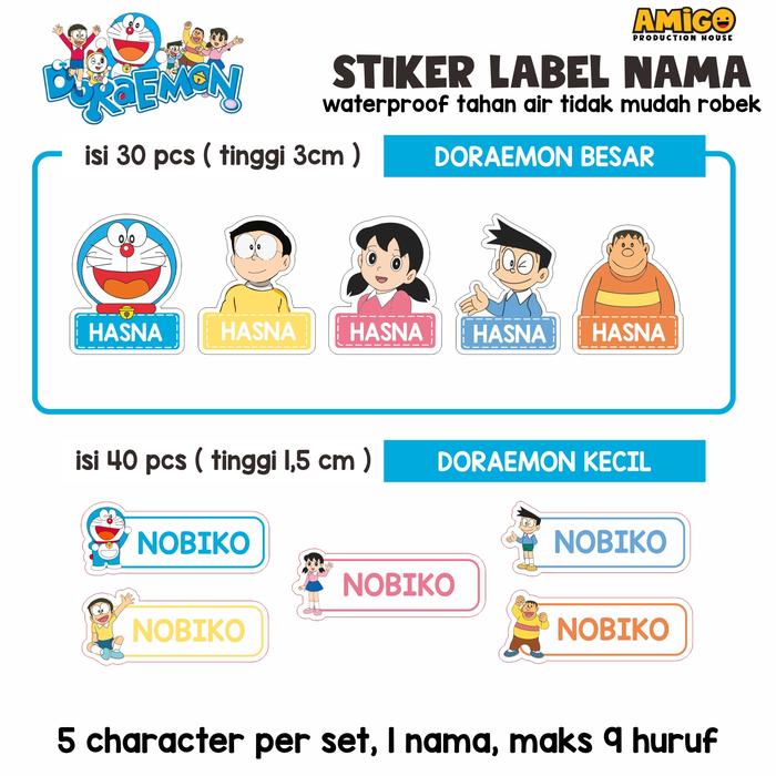 Promo label nama anak Stiker Anime Naruto One Piece Ultraman Jujutsu ...