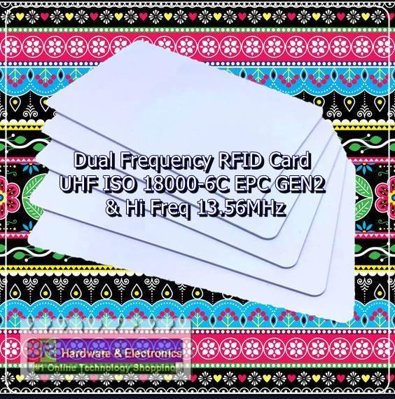 Jual Dual Frequency RFID Card UHF ISO 18000-6C EPC GEN2 & Hi Freq 13 ...