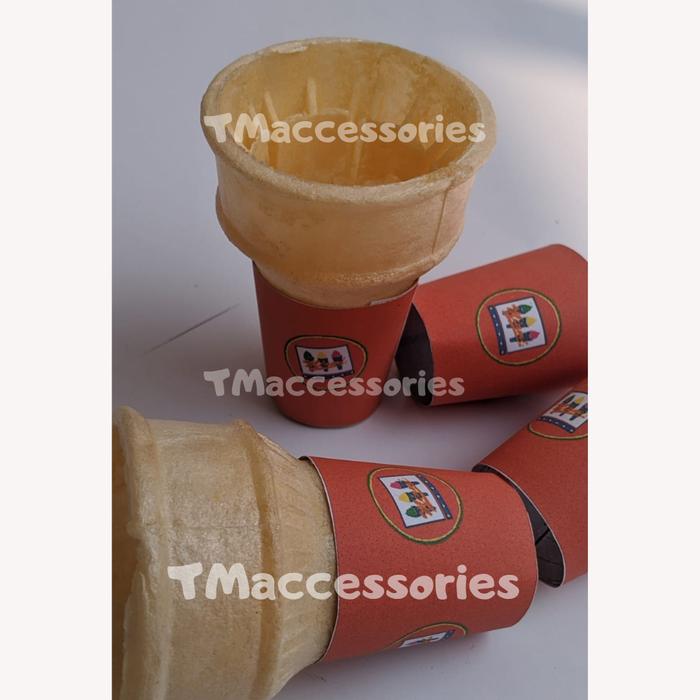 Jual KERTAS KEMASAN ES KRIM MCD CUSTOM / Papercone Sleeve Cone Ice ...