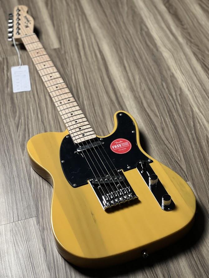 Jual Squier Sonic Telecaster w/Black Pickguard Maple FB Butterscotch Blonde - Jakarta Utara ...
