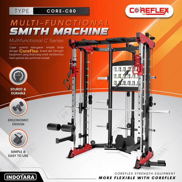 Promo Multi-gym CORE-C80 Multi-functional Smith Power Coreflex Smith Machine Cicil 0% 3x - Kab ...