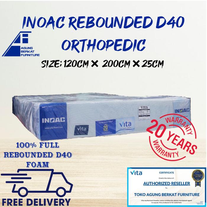 Jual Kasur Busa Inoac Rebounded Rebonded 120cm Tebal 25 Garansi 20Tahun ...