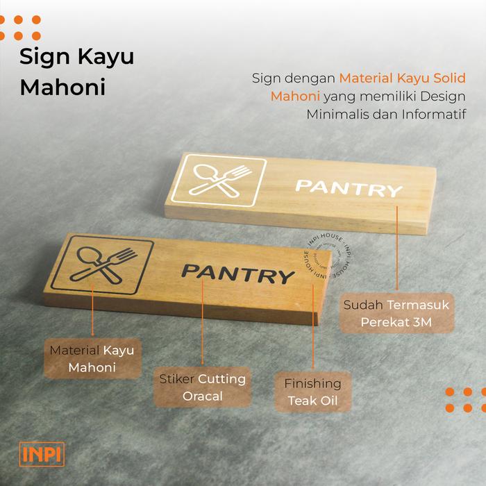 Jual Pantry Area Sign System - Signage System - Wall Sign - Door Sign ...