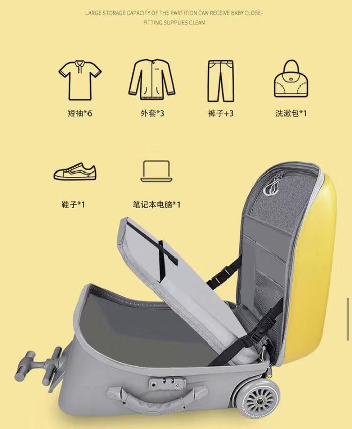 Jual Koper Duduk Anak Cabin Size Lazy Luggage Koper Stroller 2in1 Tsa ...