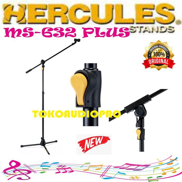Jual Hercules MS632B Plus Tripod Base Boom Mic Stand MS-632 Plus ...