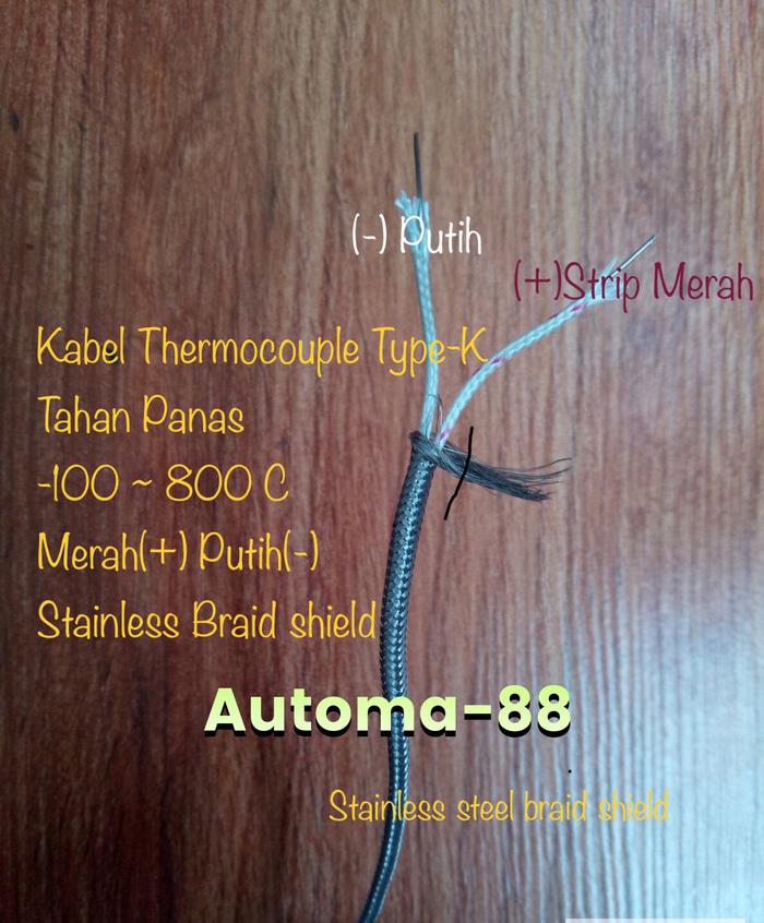 Jual Kabel Sensor Thermocouple Type-K 2 x 0.3mm Anti Panas Meteran ...