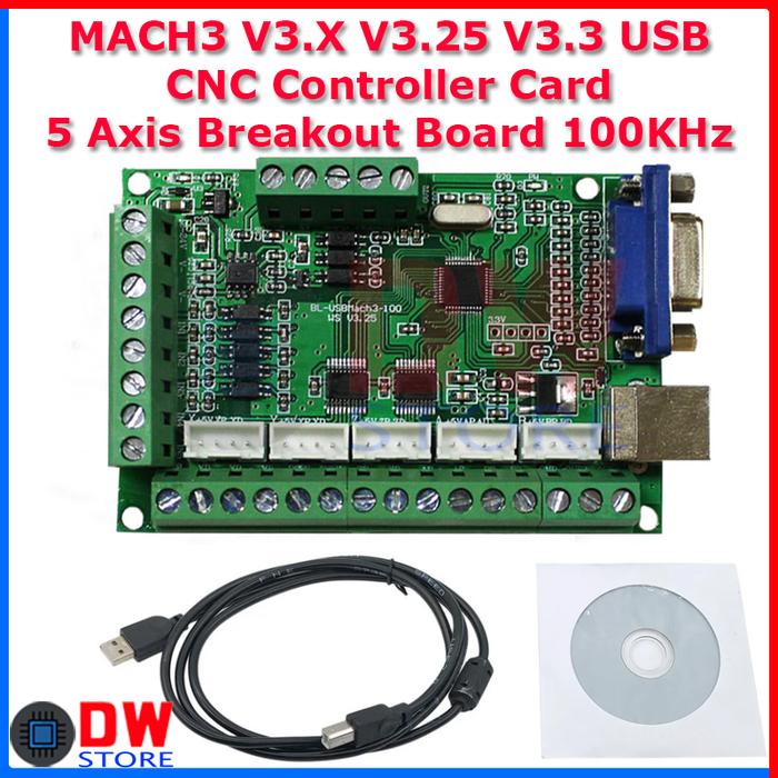 Jual MACH 3 MACH3 V3.25 USB CNC Controller 5 Axis 100Khz Breakout Board - Kab. Bandung - DW ...