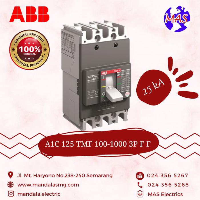 Jual ABB Breaker MCCB 3p 100A 25kA A1C 125 tmf 100-1000 f f - Kota Semarang - MAS Electrics ...