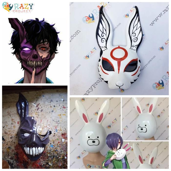 Jual Usagi Rabbit Bunny Kelinci Setengah Topeng Kayu Cosplay Anime ...