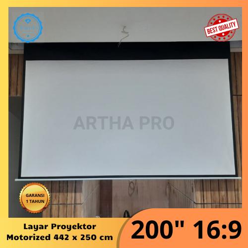 Jual Layar projector motorized 200" 16:9 - Screen projector elektrik ...